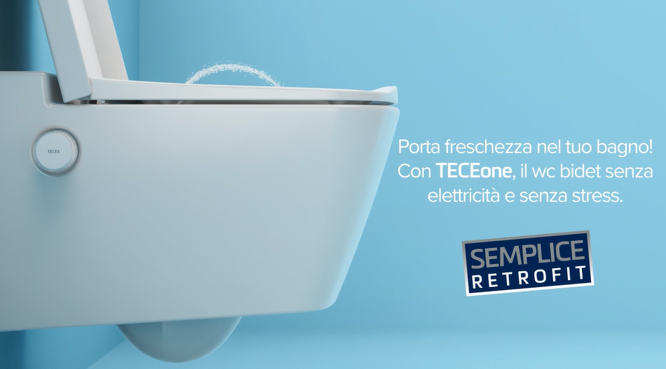 TECEone, il WC bidet senza elettricità